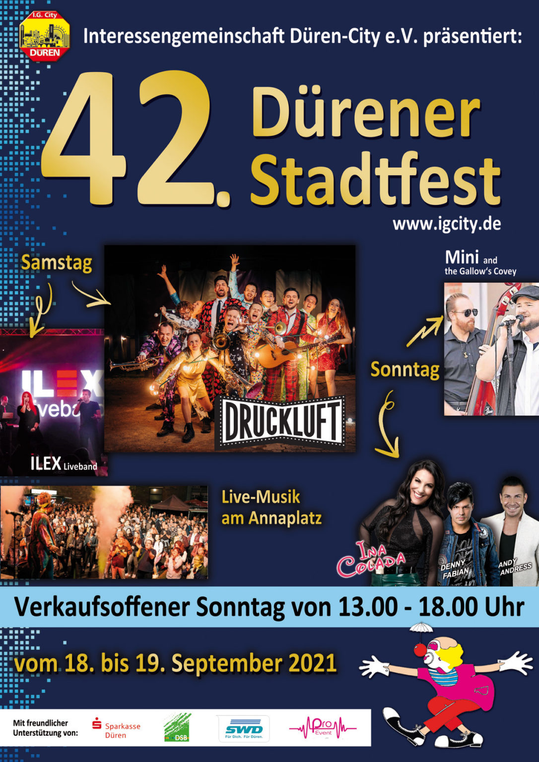 Vom 17. bis 19. September feiert die IG City ihr 42. Dürener Stadtfest ...