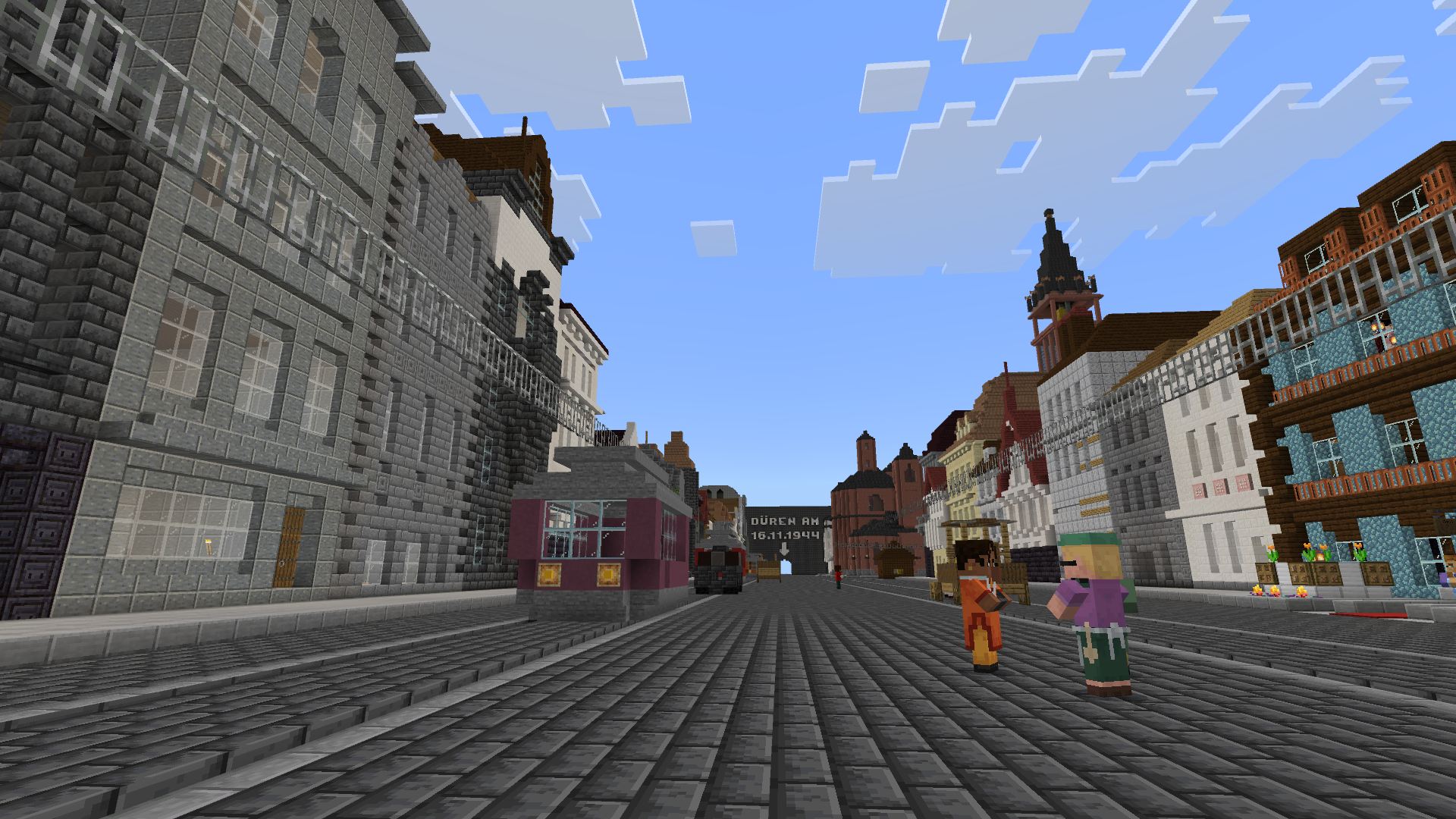 Das alte Düren erwacht im Computerspiel „Minecraft“ wieder zum Leben ...